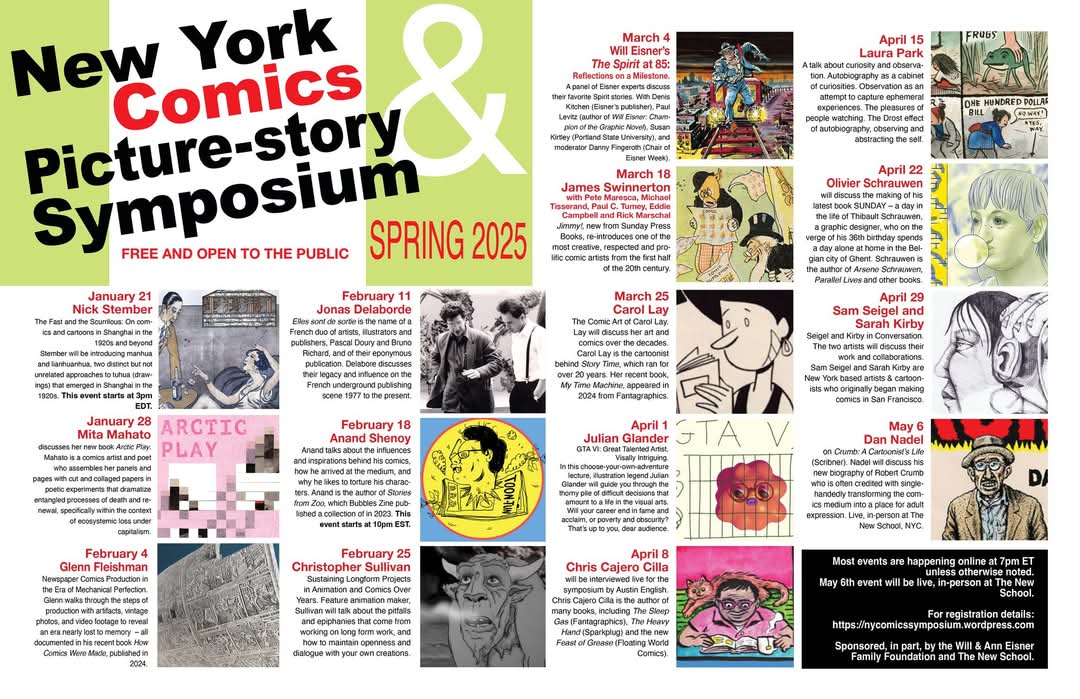 New York Comics & Picture Story Symposium Calendar of Events – The ...